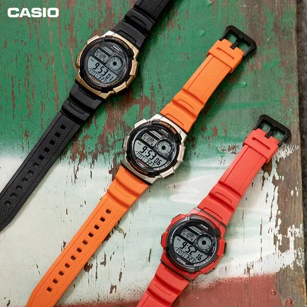 Casio Sports Quartz Analog Watch With Illuminator - Orange