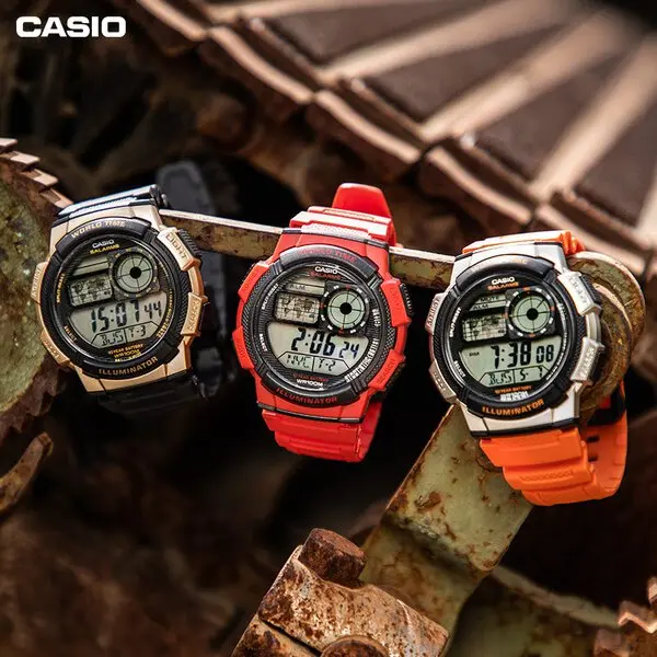 Casio Sports Quartz Analog Watch With Illuminator - Orange