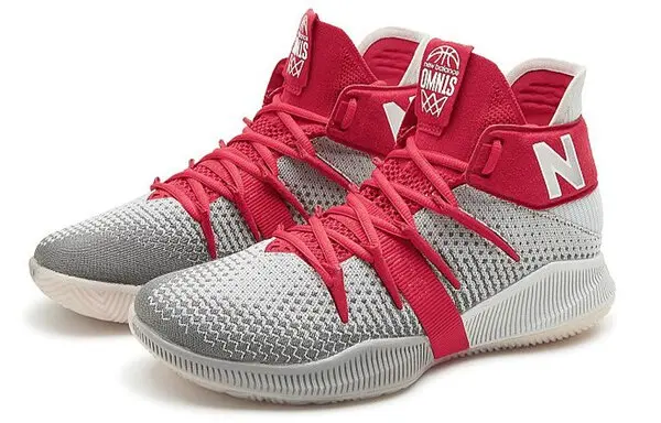 NEW BALANCE Omn1s High-top Basketball Sneakers - Grey/red