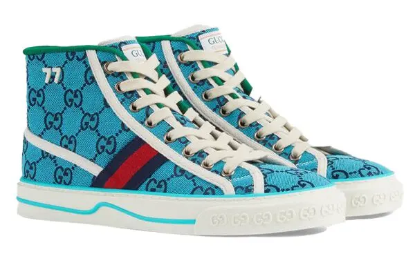 Gucci Tennis 1977 High Top Sneakers - Blue