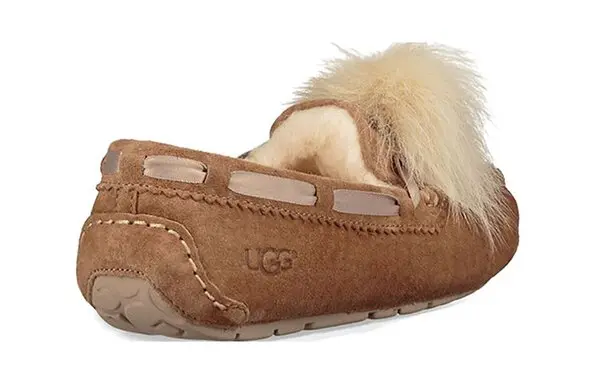 UGG Dakota Pom Pom Slip-on Slipper - Brown