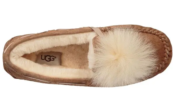 UGG Dakota Pom Pom Slip-on Slipper - Brown