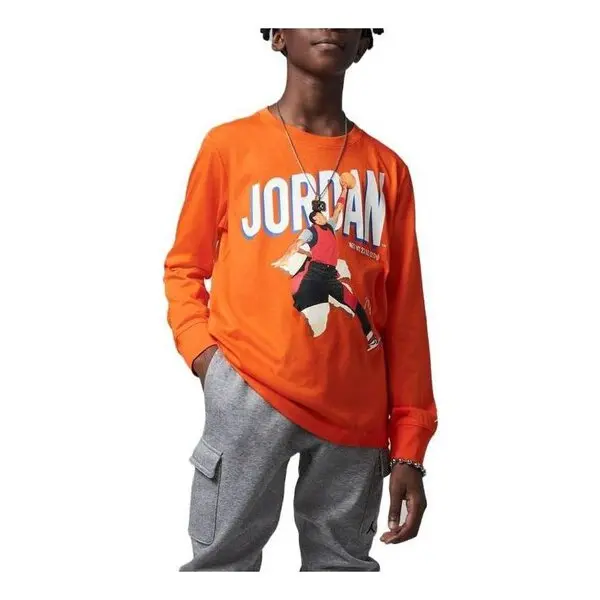 JORDAN Mvp Breakout Long Sleeve T-shirt 'orange - Rush Orange