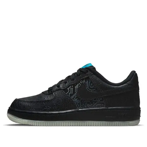 Nike Force 1 Low "space Jam X Computer Chip" Sneakers - Black/blue