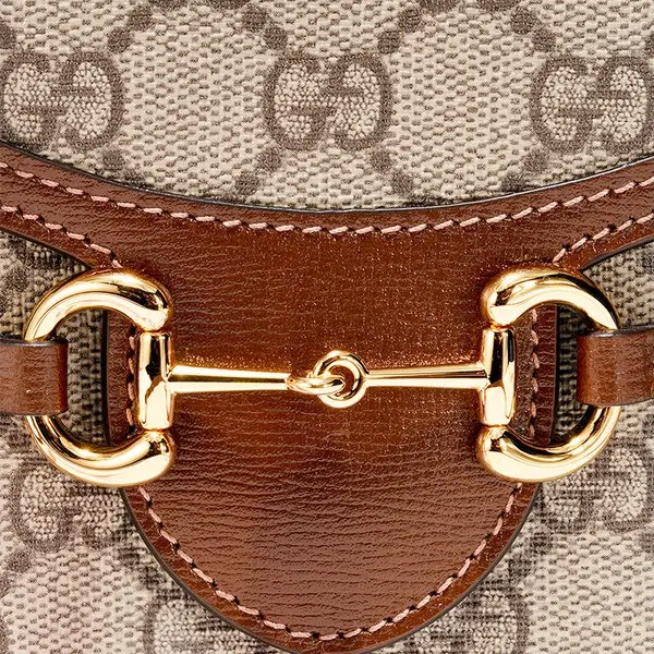 Gucci Horsebit 1955 Mini Bag In Gg Supreme Canvas - Brown
