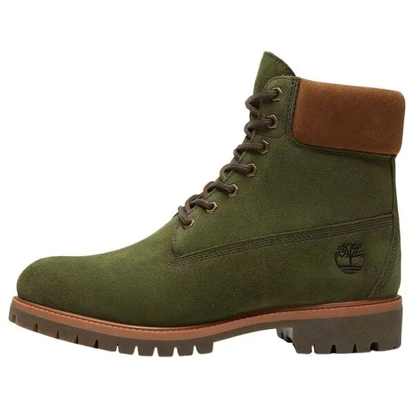 Timberland Premium 6 Inch Waterproof Lace Up Boots - Green/brown