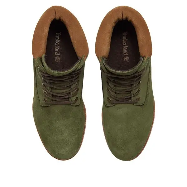 Timberland Premium 6 Inch Waterproof Lace Up Boots - Green/brown