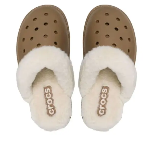 CROCS Classic Fuzz Scuff Clogs