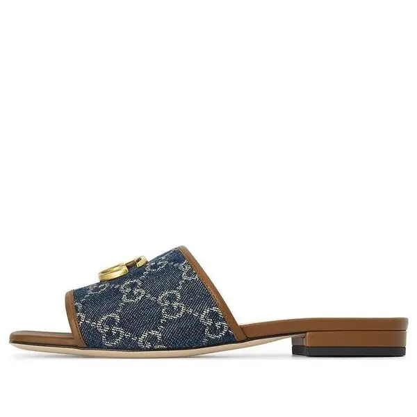 Gucci Gg Denim Slide Sandals - Default Color
