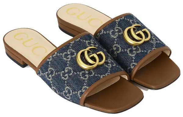 Gucci Gg Denim Slide Sandals - Default Color