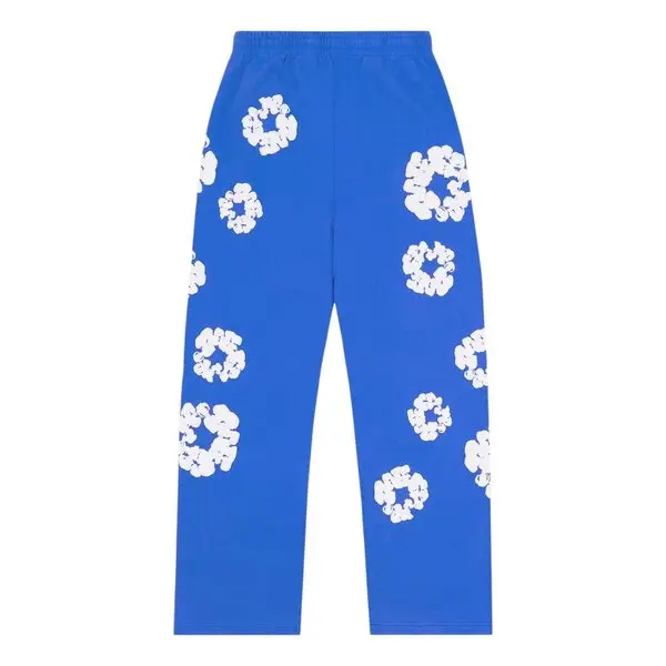DENIM TEARS Cotton Wreath Baggy Sweatpants - Blue