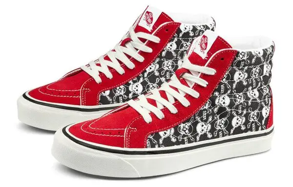 VANS Sk8-hi 38 Dx "skulls Red Black" High Top Sneakers