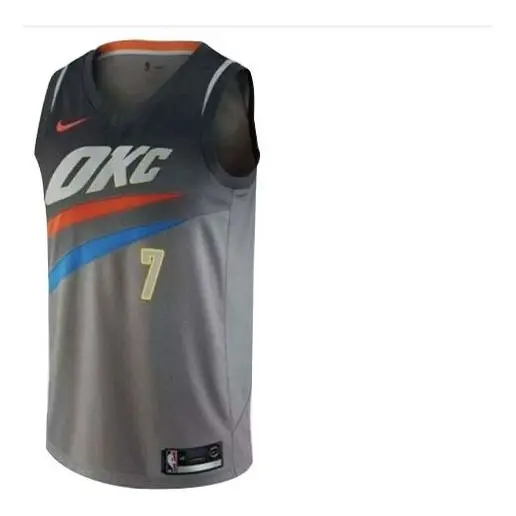 Nike Nba Basketball Sports Jersey Vest Sw Fan Edition 1819 Season Thunder Anthony No. 7 Gray - Grey