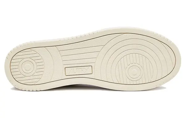 AUTRY Medalist Leather Low Lettering Sneakers - White/black