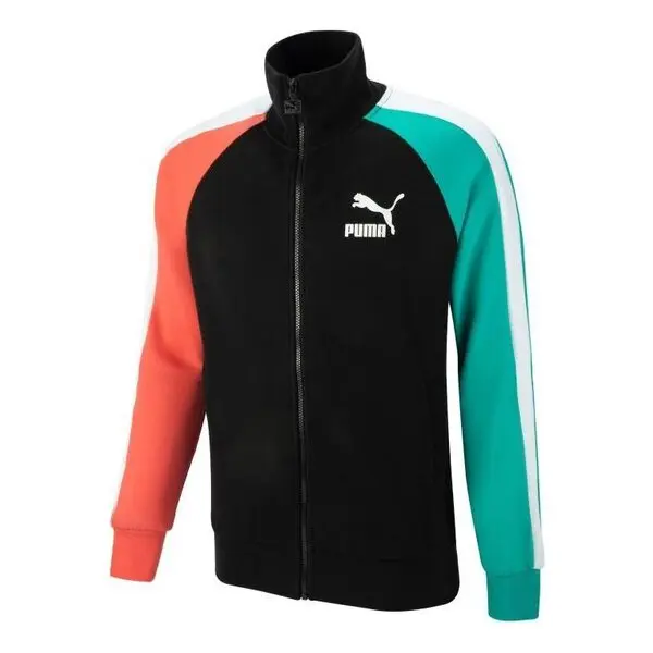 PUMA Iconic T7 Track Jacket - Black/blue/red