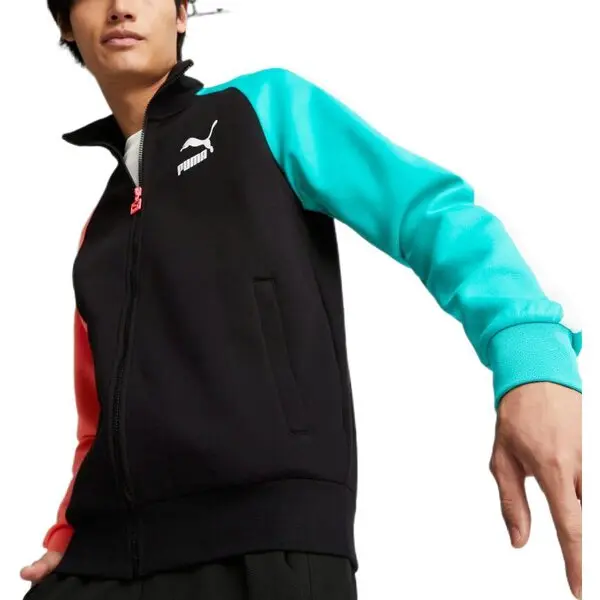 PUMA Iconic T7 Track Jacket - Black/blue/red