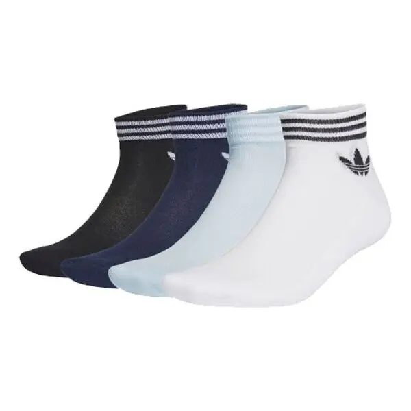Adidas Originals 6pp Ankle Socks - White/black/light Sky Blue