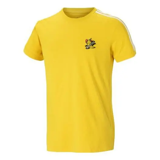Adidas Neo M Frt Tee Casual Sports Round Neck Short Sleeve - Yellow