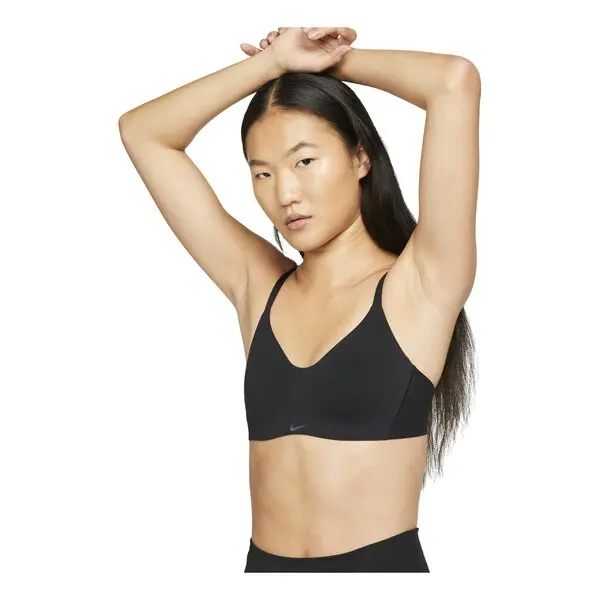 Nike Dri-fit Alate Minimalist Light Support Padded Sports Bra - Black