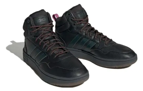 Adidas Hoops 3.0 Mid Top Sneakers - Black