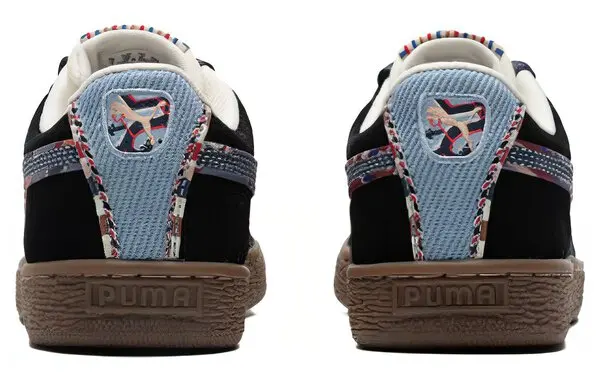 PUMA Suede Bz Emb Casual Sneakers - Black/navy/marzipan