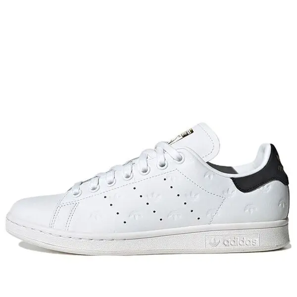 Adidas Stan Smith Allover Debossed Trefoils Sneakers - White/black