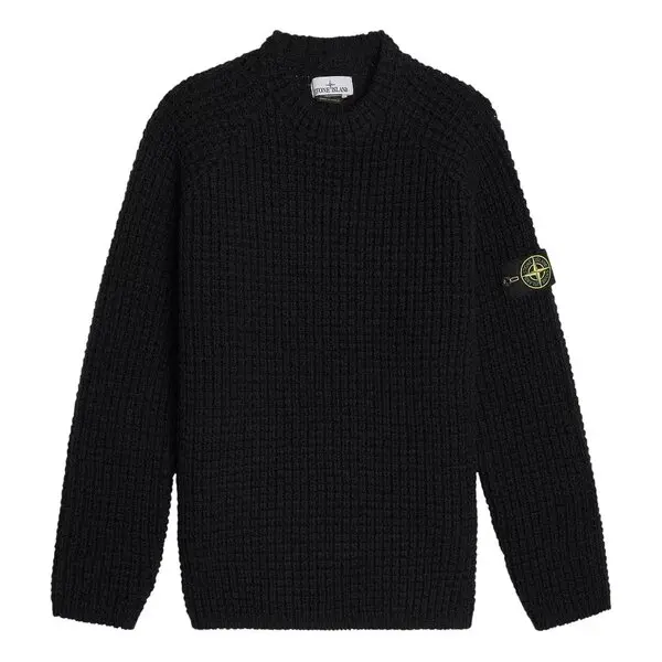 Stone Island President's Wool Sweater - Black