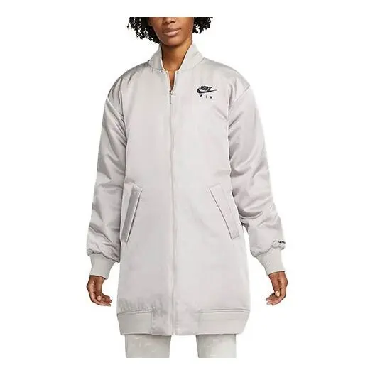 Nike Therma-fit Synthetic-fill Loose Mid-length Jacket - Grey