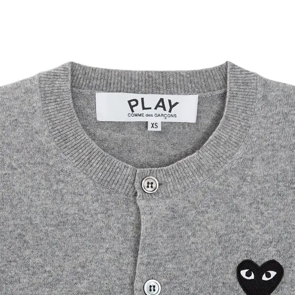 Play Comme Des Garcon Emblem Cardigan - Black