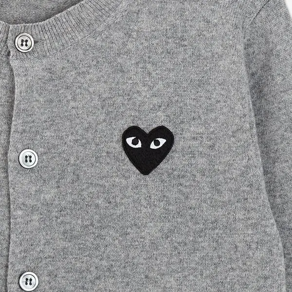 Play Comme Des Garcon Emblem Cardigan - Black