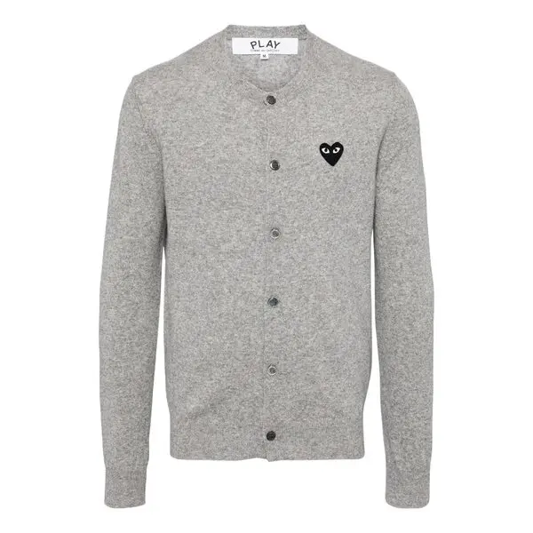 Play Comme Des Garcon Emblem Cardigan - Black