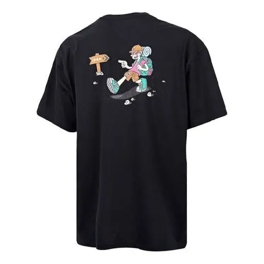 CONVERSE Graphic Print Short Sleeve T-shirt - Black