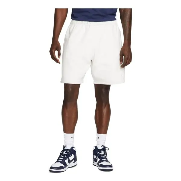 Nike Nrg Solo Swoosh Fleece Shorts - White/grey