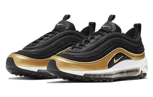 Nike Max 97 Metallic Gold Sneakers - Black