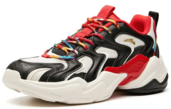 ANTA Grand Slam Athletic Sneakers - Black/white/red