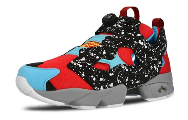 REEBOK Instapump Fury Athletic Sneakers - Black/red/blue