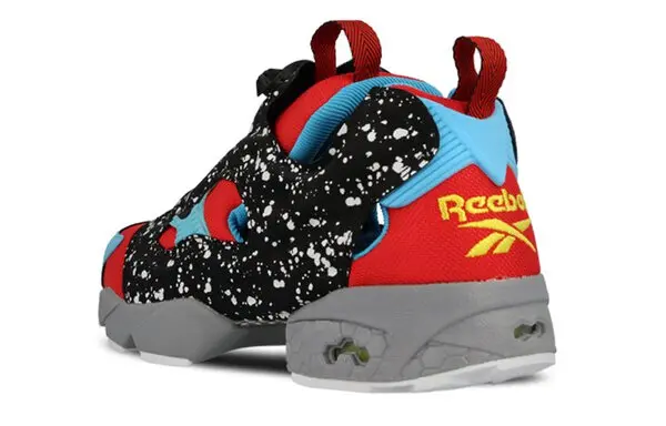 REEBOK Instapump Fury Athletic Sneakers - Black/red/blue