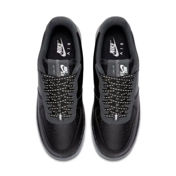 Nike Force 1 Low "grey Swoosh" Sneakers - Black
