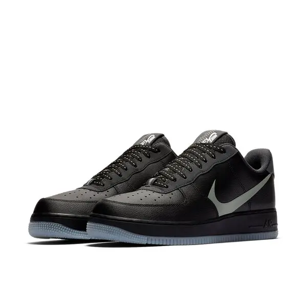 Nike Force 1 Low "grey Swoosh" Sneakers - Black