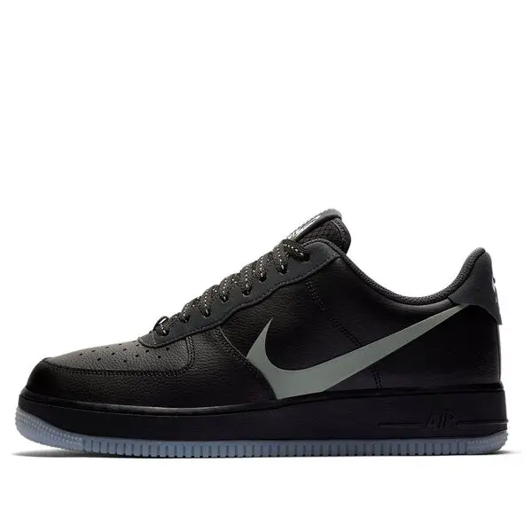Nike Force 1 Low "grey Swoosh" Sneakers - Black