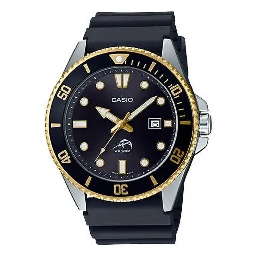 Casio Stainless Steel Case Waterproof Sports Analog Watch - Black