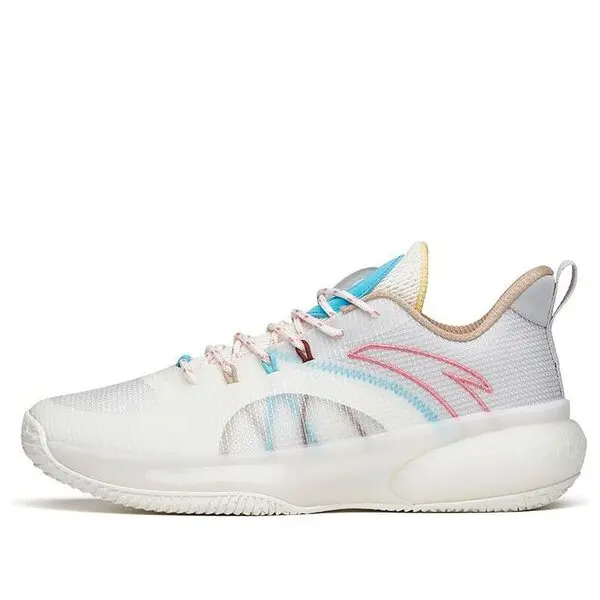 ANTA Cement Bubble Basketball Shoes 'white Multi - White/grey/blue