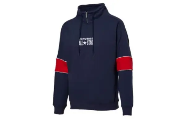 CONVERSE Chuck Taylor All Star Funnel Neck Quarter Zip Crew Sweatshirt
