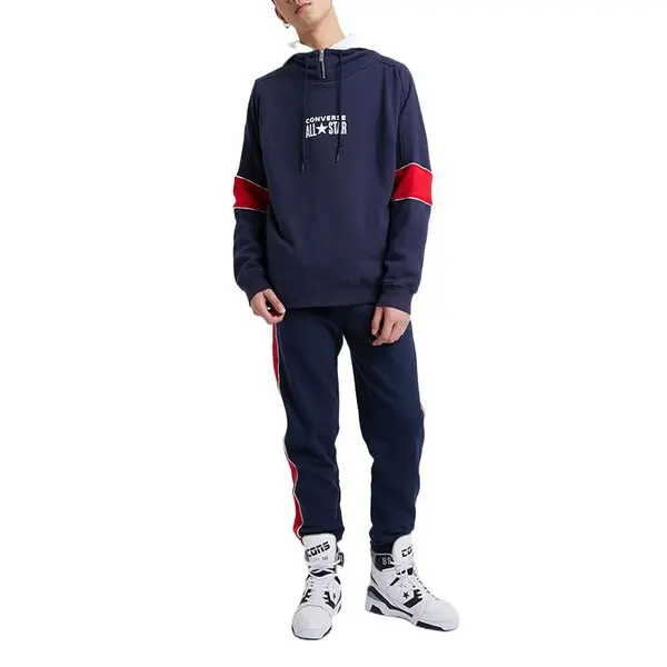 CONVERSE Chuck Taylor All Star Funnel Neck Quarter Zip Crew Sweatshirt