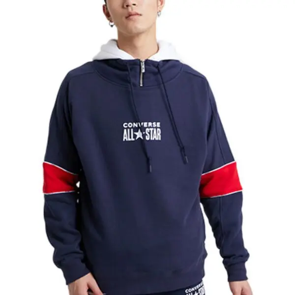 CONVERSE Chuck Taylor All Star Funnel Neck Quarter Zip Crew Sweatshirt