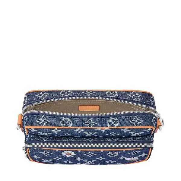LOUIS VUITTON Monogram Flowers Denim Bag