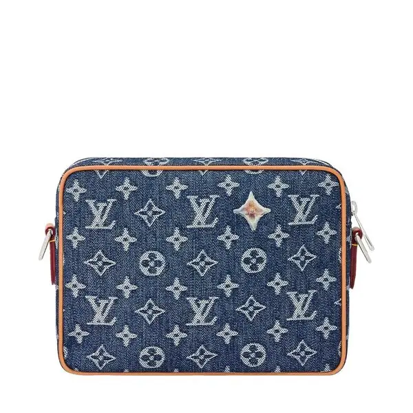 LOUIS VUITTON Monogram Flowers Denim Bag