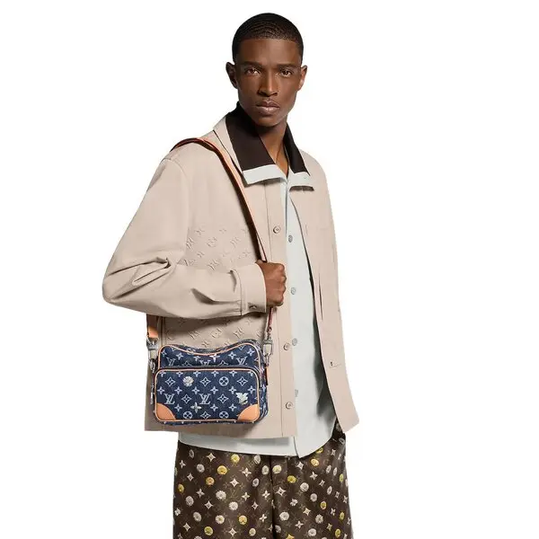 LOUIS VUITTON Monogram Flowers Denim Bag