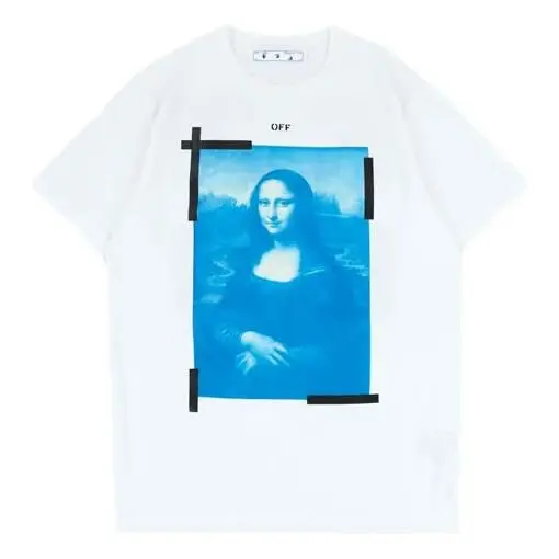 Off-White Ss21 "mona Lisa" Print Short Sleeve T-shirt - White