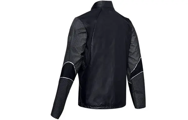 Under Armour Run Impasse Reflect Stripe Pattern Stand Collar Zip-up Jacket